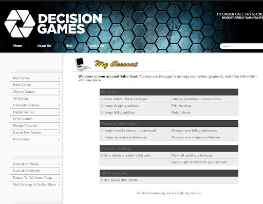 Support - Decision Games